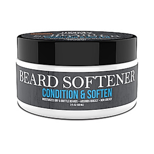 Uncle Jimmy Beard Softener, Conditioning Balm for Men | Hydrates, Smooths, Adds Shine & Tames Flyaway Hair | Made With Shea Butter, Honey 2 Fl Oz