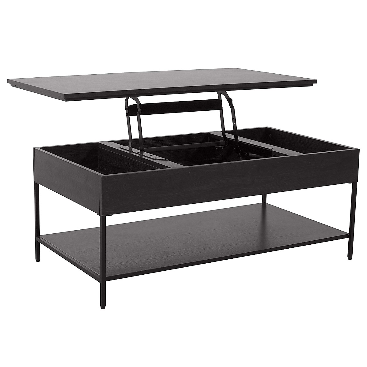 Amazon Brand - Ravenna Home Heights Wood Lift Top Storage Coffee Table, Rectangular, Espresso, 23.6"D x 43.3"W x 16.5"H