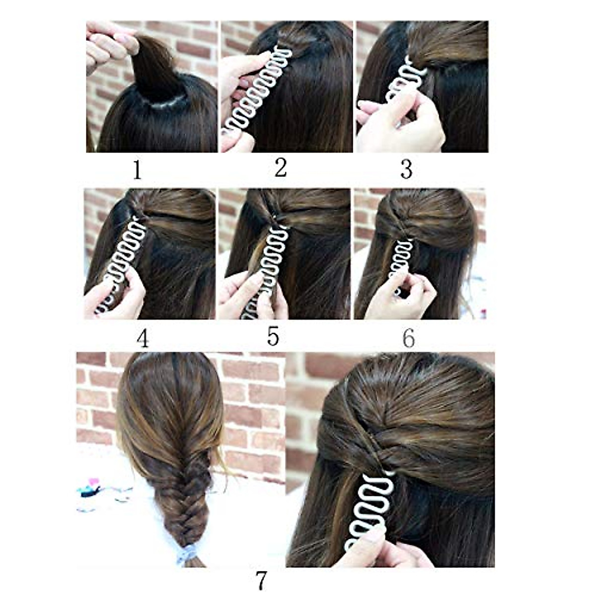 MeetFavorite Topsy Tail Hair Styling Tool ，Hair braiding tool,Hair Styling Accessory（19P） Blue
