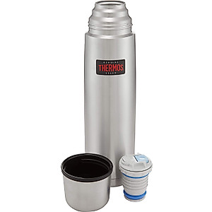 Thermos 184137 Light and Compact Flask, Stainless Steel, 1.0 L