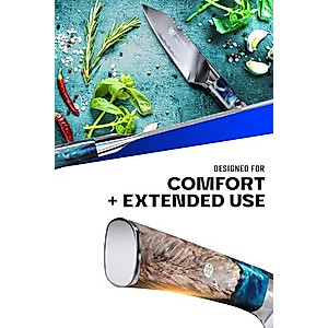 Dalstrong Paring Knife - 4 inch - Valhalla Series - 9CR18MOV HC Steel - Celestial Resin & Wood Handle - Professional Kitchen Knife - Razor Sharp - w/Leather Sheath