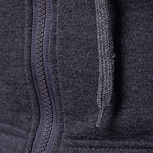 Maiyifu-GJ Men Zip Up Color Block Hoodies Blend Fleece Long Sleeve Sweatshirt with Kanga Pockets Zip Front Slim Hooded Hoodie (Grey,X-Large)