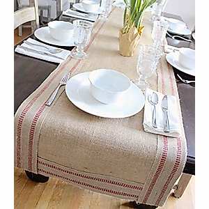 Mybecca [1 ROLL / 72 Yards] RED 11 Pounds Jute Webbing Natural Fabric 3.5 Inches Wide for Crafts & Decorations