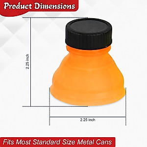 HOME-X Plastic Soda Can Cap, Reusable Soda Can Drink Lids, Colorful Covers for Soft Drinks, 2 ¼" Diameter x 2 ¼ “ H, Set of 6, Multi Colors