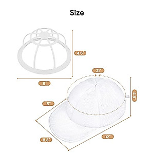 Baseball Cap Hat Washer for Washing Machine, 2 Pack ULG Hat Cleaner for Baseball Caps, Hat Organizer/Cap Washer for Dishwasher, Washing Hat Rack Hat Holder