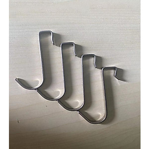 EL EASTORE LIFE Hooks,304 Stainless Steel Hook,Multi-Functional Flat Hook for Hanging, Drying, Kitchen Spoon Hanger Supermarket 10 Packs (2.36 inch)