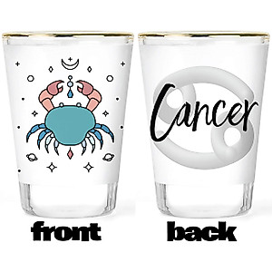 Zodiac Shot Glasses - Aquarius Shot Glass - Aries Shot Glass - Cancer Shot Glass - Capricorn Shot Glass - Gemini Shot Glass - Leo Shot Glass