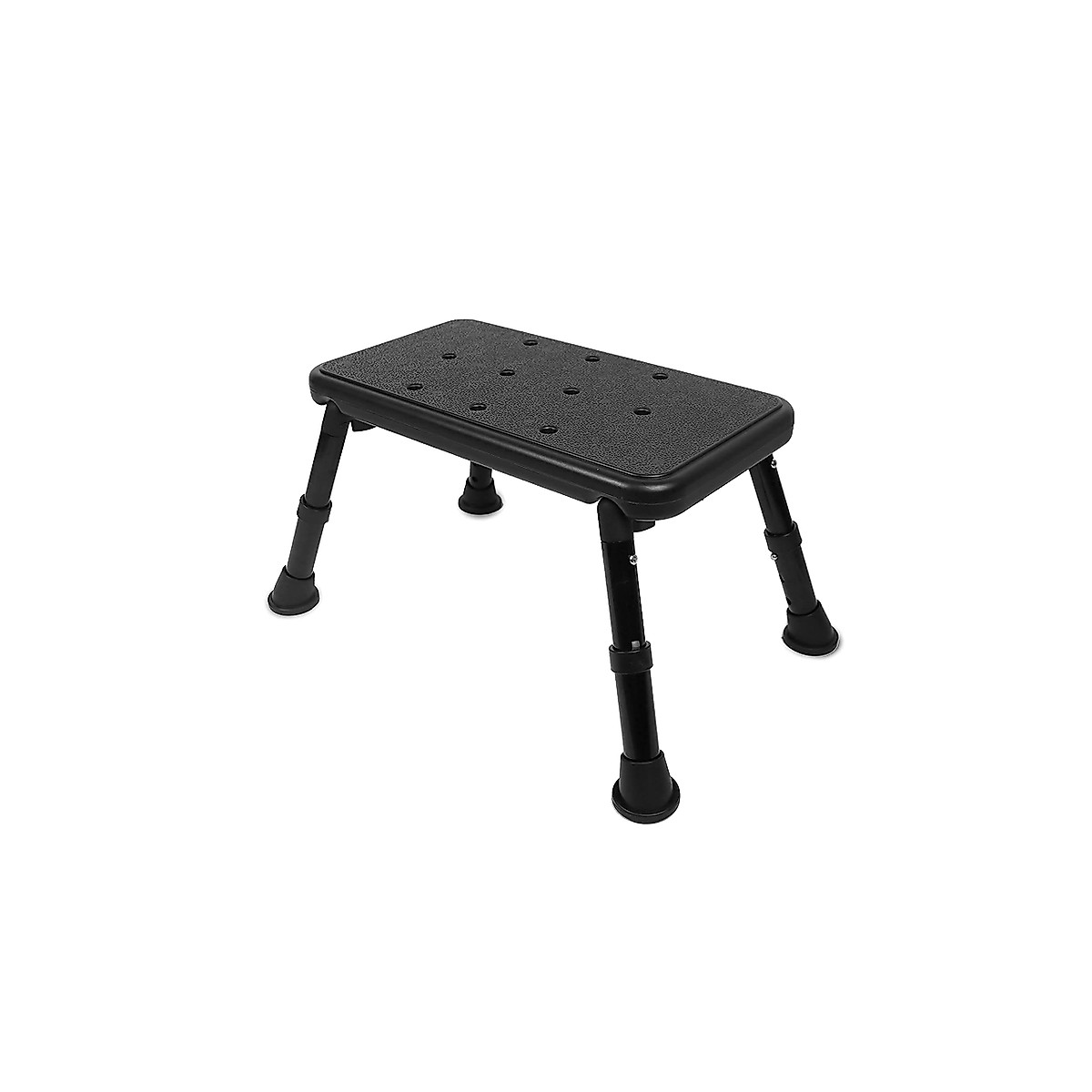 Pepe - Bath Step Stool for Adults Heavy Duty (395 lb, 8" - 10"), Caravan Kitchen Stool, Bath Steps for Elderly, Step Stools for Seniors Adjustable, Non Slip Stepping Stool, Safety Step Stool, Black.