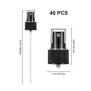 ARTIBETTER 40Pcs Spray Bottle Replacement Pump Oils Spray Tops for Fine Mist Sprayer Cosmetic Spray Bottle Size 24/410(Diameter/Circumference)