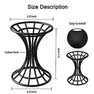 Hangcheng Smart Speaker Table Stand for Echo Dot 5nd/4rd/3th/2th Gen, Echo 4nd/3rd/2th Gen, Echo Glow, Homepod Mini and Google Home Mini/Nest Mini,Desktop Holder Protect Smart Speaker