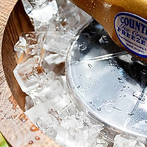 Lehman's Manual Ice Cream Maker - Make Your Own Homemade Ice Cream, Hand Crank with Stainless Steel Can and Oak Tub, 8 Quart Capacity