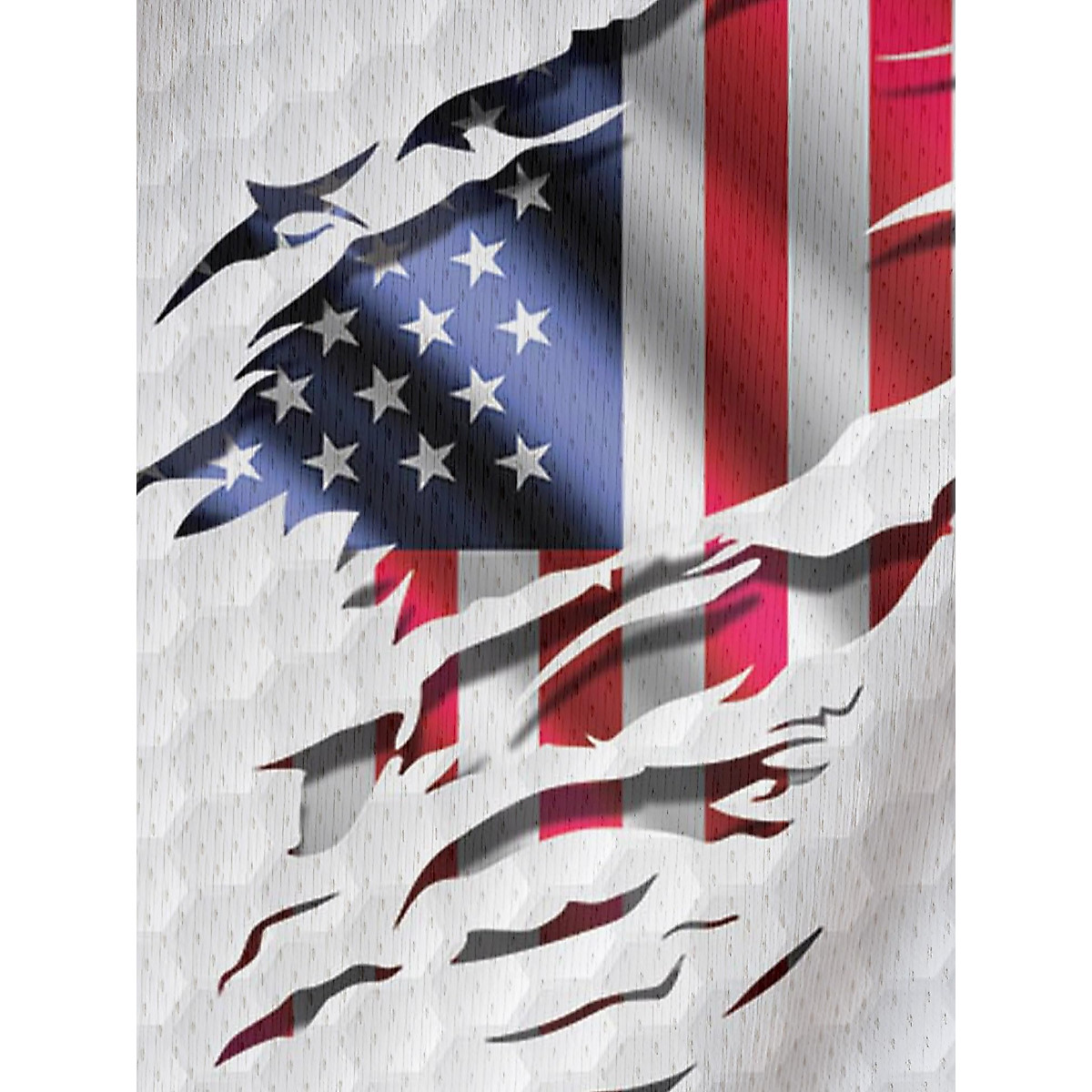 HIVICHI Golf Shirts for Men Funny Print Crazy Hawaiian Mens Polo Shirt Patriotic Flag Shirt, Large, 7198