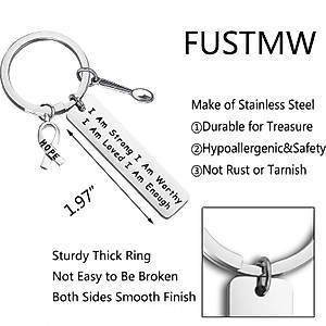 FUSTMW Spoon Theory Keychain Spoonie Gift Fibromyalgia Awareness Gifts
