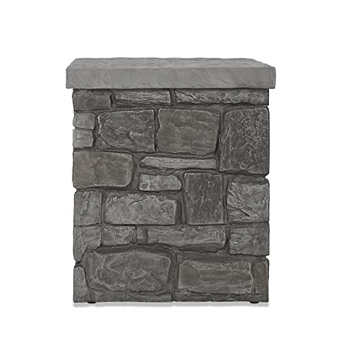 Bowery Hill Contemporary Steel Propane Tank Cover in Gray