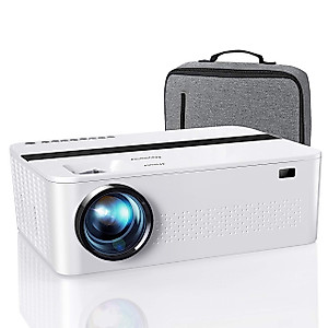 JIFAR HD Projector with WiFi and Bluetooth, 5G WiFi Native 1080P 12000L Outdoor Projector Support 4K 450" Display, Mini Portable Movie Projector, for PPT, Dolby, TV, VGA, Laptop, iOS & Android Phone