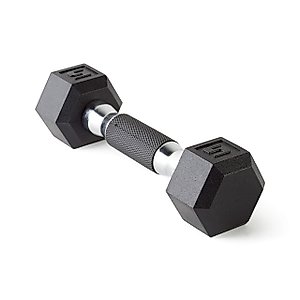 CAP Barbell Coated Dumbbell Weights with Padded Grip, 5-Pound