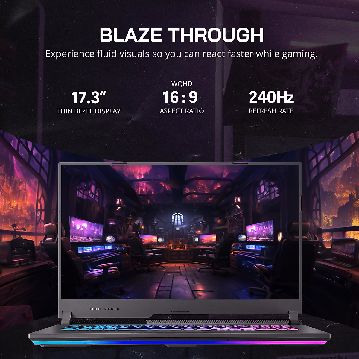ASUS ROG Strix G17 17.3" WQHD 240Hz Gaming Laptop, AMD Ryzen 9 6900HX, GeForce RTX 3070Ti, 32GB DDR5 RAM, 2TB SSD, Wi-Fi 6E, ROG Intelligent Cooling, Gray, Win 11 Pro, 128GB Hotface Extension Set