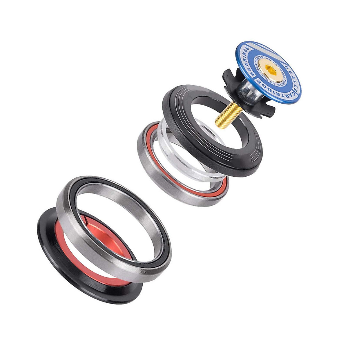 Weiyirot Bicycle Bearings, Scooter Headset, Colorfast BMX Forks, for Bicycle for Bike