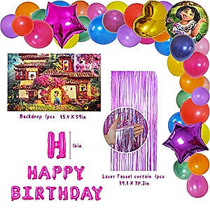 Encanto Birthday Party Supplies - Balloons, 116Pcs Birthday Decorations Include Mirabel Foil Balloons, Encanto Party Decorations, Party Supplies, Happy Birthday Balloon, Encanto Balloons For Party