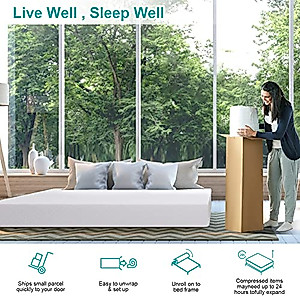 MUUEGM Twin Mattress 6 inch Cooling Gel Memory Foam Mattress Green Tea Infused Mattress in a Box,Medium Firm Mattress Twin Size for Pressure Relief,Fiberglass Free,CertiPUR-US Certified
