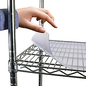 PVC Shelf Liners for Wire Shelving, 4 Pack, Clear Shelf Liners, for Shelf Size 24" x 12" (Actual Cut Size 23" x 11")