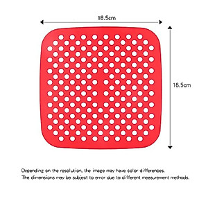 8.5" Square4PcsReusableSilicone Air Fryer Linersfor Air Frying, Steaming and Oven Baking Easy Clean Air Fryer