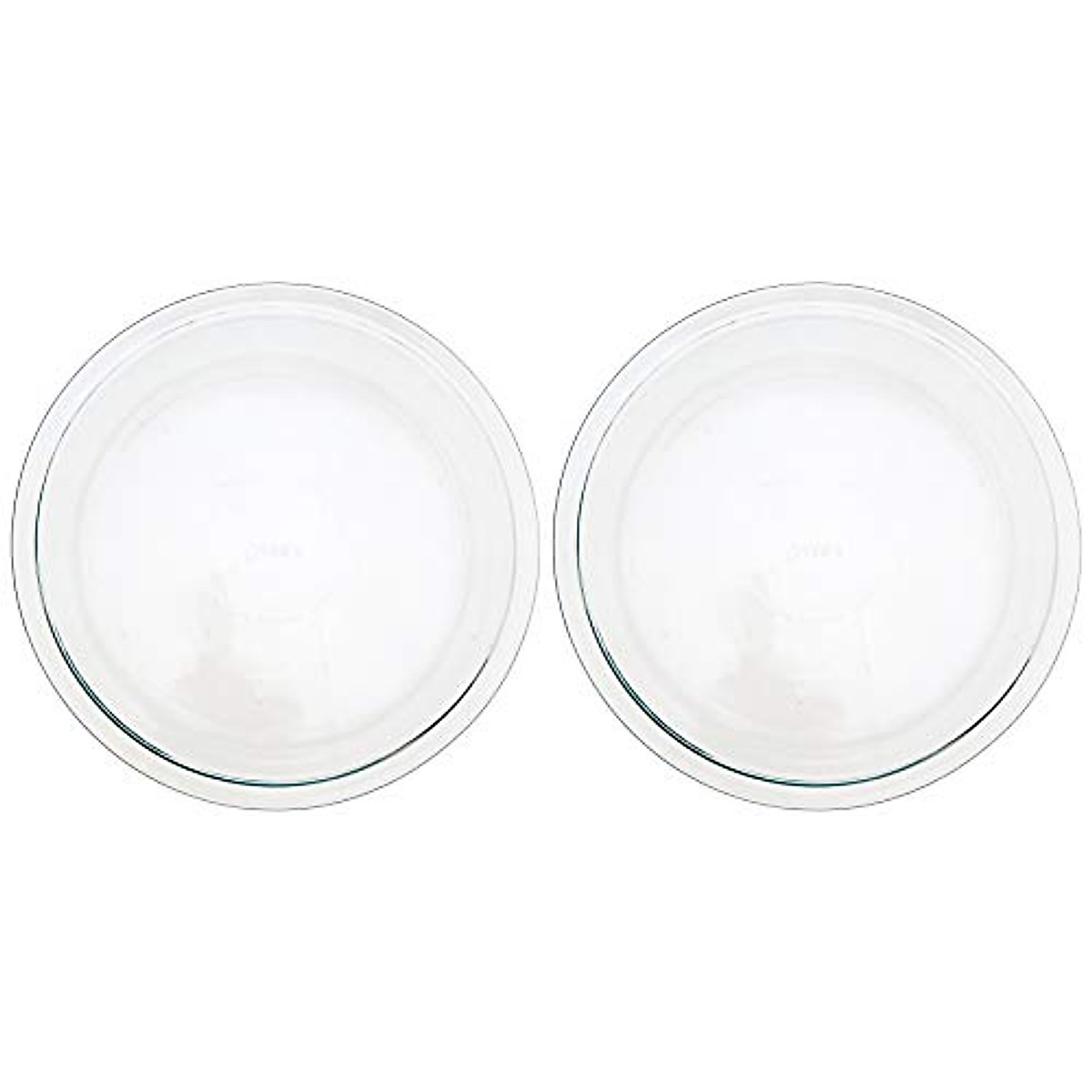 Pyrex 6001003 Glass Bakeware Pie Plate 9" x 1.2" Pack of 2, 5.2, Clear