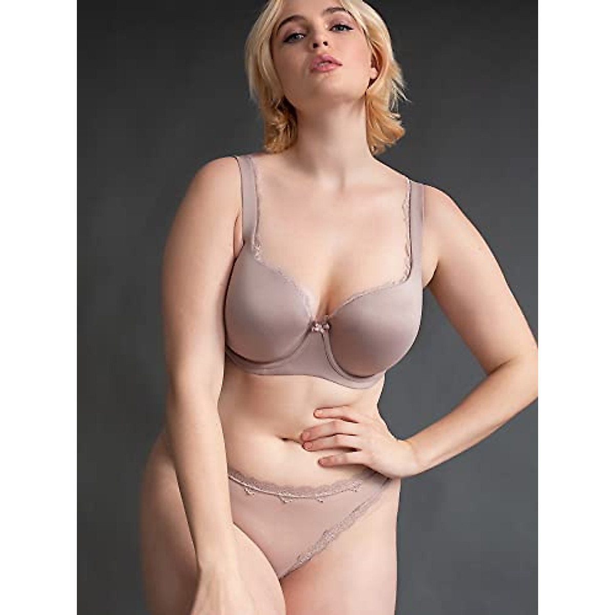 Smart & Sexy Women's Perfect Demi T-Shirt Bra, Bark (Micro), 38D