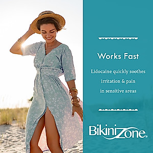 Bikini Zone Medicated After Shave Gel Lidocaine Razor Bump Relief, 1 Oz, 3 Pack