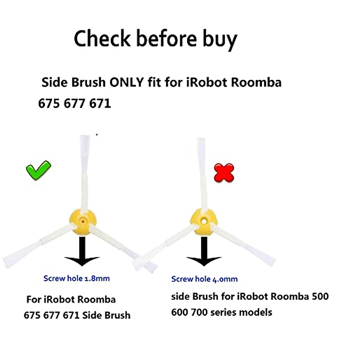 Replacement parts Compatible for iRobot Roomba 675 677 671 655 645 Robotics,Filter,Side Brush,Bristle and Flexible Beater Brush, Cleaning Tool and Screw