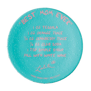 Enesco Designs by Lolita Best Mom Ever Hand-Painted Artisan Wine Glass, 15 Ounce, Multicolor