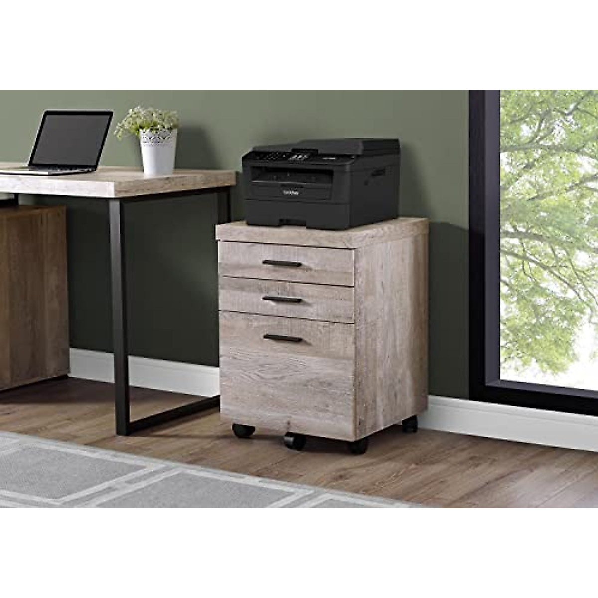 Monarch Specialties I FILING CABINET, TAUPE
