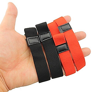 Lunch Box Elastic Bands FMHXG 4PCS Black and Red Double Layer Bento Box Fixing Straps Lunch Container Sealing Straps for Home School Office Outdoor Camping, Bento Lunchbox Strap