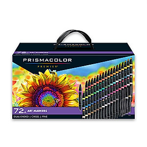 Prismacolor Premier Dual-Ended Art Markers, Alcohol Marker Set, 72 Count - Assorted Colors, Perfect for Adult Coloring, Drawing, Art Supplies, Bible Study Supplies
