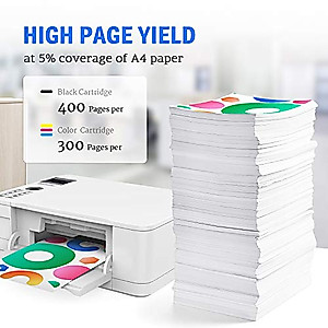 Topkolor Higher Yield 245XL 246XL Remanufactured Ink Cartridge Replacement for Canon 245 and 246 for Pixma MG2522 MG2420 MX490 IP2820 MG2920 MG2922 MG2924 MG2520 MX492 Printer (1 Black 1 Tri-Color)