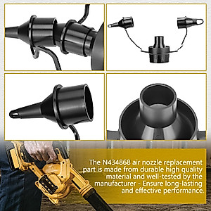 Eopzol N434868 Air Nozzle for DeWalt DCE100B (Type 1) 20v DCE100M1 (Type 1) 20v DCE100M1 20V DCE100M1-CA DCE100B 20V DCE100B-CA Leaf Blower