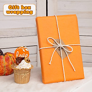 Shindel 128 Sheets Orange Tissue Paper, 28Inch Thickened Tissue Paper Bulk Gift Wrapping Paper for DIY Crafts Thanksgiving Autumn Gift Box Decoration