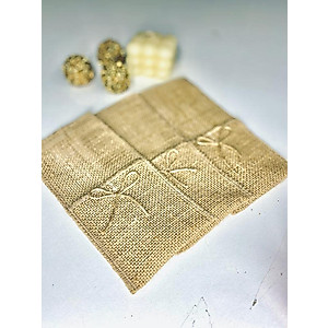 meditroia (Troia Textil(12,Pieces) Burlap Cutlery Holders Lace Utensil Pouch Knifes Forks Bag for Vintage Natural Wedding (4x8inch)