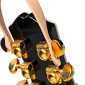 Levy's Leathers Carving Leather Guitar Hanger; Fits Most Standard Machine Tuners (MM1N)