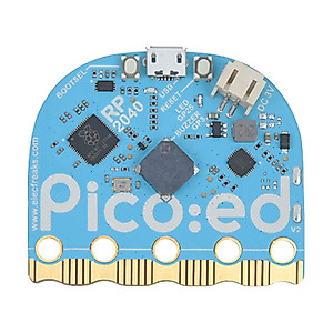 ELECFREAKS Pico:ed Development Board Based on Raspberry Pi RP2040 MCU, Picoed Python Microcontroller with 7 * 17 Dot-matrix Screen Dual-core ARM Cortex M0+ Processor for Education Classroom Teaching