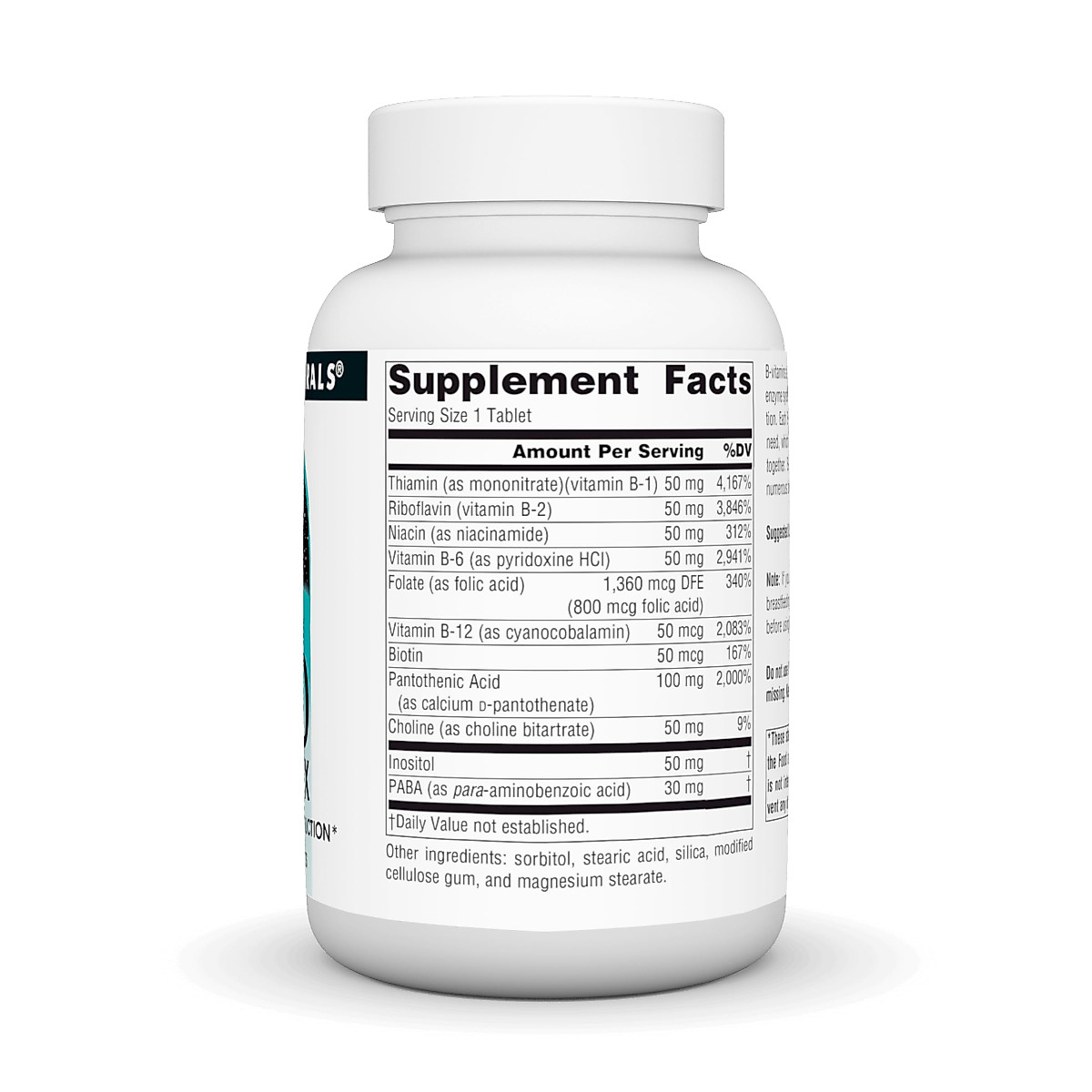 Source Naturals B-50 Complex 50 mg B-Vitamins for Energy Production Support - 100 Tablets