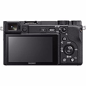 Sony a6400 Mirrorless Camera (ILCE-6400/B) + 64GB Card + 2 x NPF-W50 Battery + Card Reader + LED Light + Corel Photo Software + Case + Flexible Tripod + Hand Strap + More (Renewed)