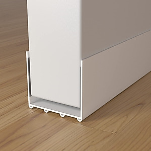 Door Draft Stopper, Cuttable Draft Stopper for Bottom of Door, Strong Adhesive Door Sweeps for Exterior Doors 39” Length (White)