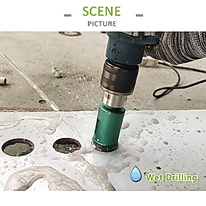 FACHLICH Diamond Core Drill Bits - 1-3/8" Granite Hole Saw 2pcs 35mm Wet Drilling withTriangle Shank for Granite Countertops Marble Concrete Limestone