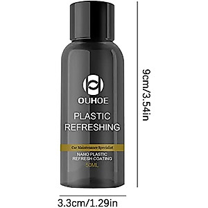 Lotifie Car Plastic Parts Refurbish Agent - Car Refurbishment Cleaning Agent,Car Plastic Refreshing Nano Plastic Refreshing, Car Restorer Cream Quick Restorer (50ML-3PC)