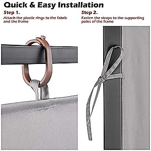 Yescom 11.6x6.5' Universal Replacement Privacy Side Wall Canopy Curtain for 10x12ft Yard Garden Gazebo Tent(Pack of 1)