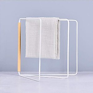 Yizhichu1990 Kitchen Bathroom Punch-Free Folding rag Stand Towel Rack Holder,Top Vertical Rail Dishcloth Storage Rack