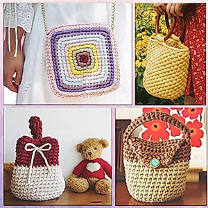 3PCS 150g Beginners Blue Yarn for Crocheting and Knitting,260 Yards Cotton Nylon Blend Yarn for Hand DIY Bag Basket Dolls and Cushion