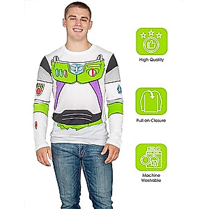 Mad Engine Buzz Lightyear White Long Sleeve T-Shirt for Men’s & Women’s