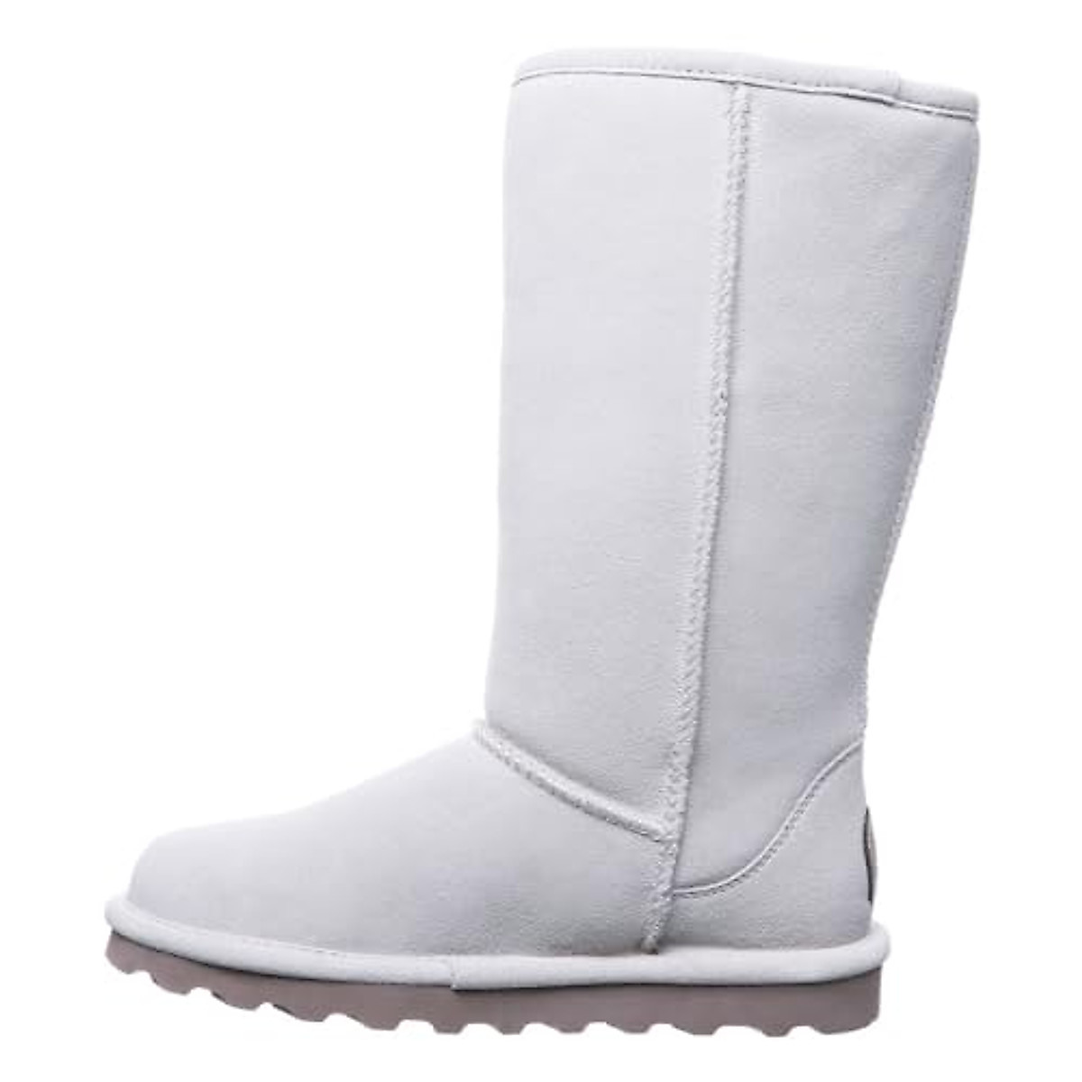 BEARPAW Women's Elle Tall Winter White Size 10 | Women's Boot Classic Suede | Women's Slip On Boot | Comfortable Winter Boot